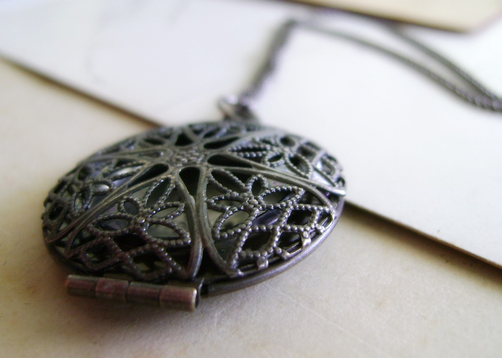 Locket Necklace Hand Stamped Secret Message - Wedding Keepsake Locket I ...