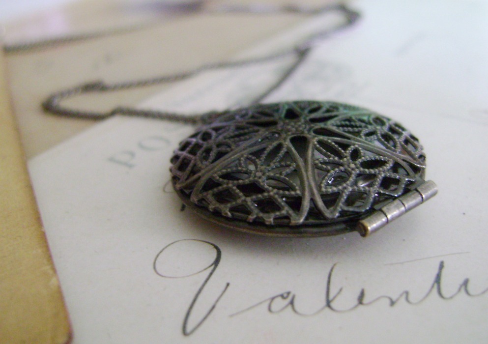 Locket Necklace Hand Stamped Secret Message - Wedding Keepsake Locket I ...